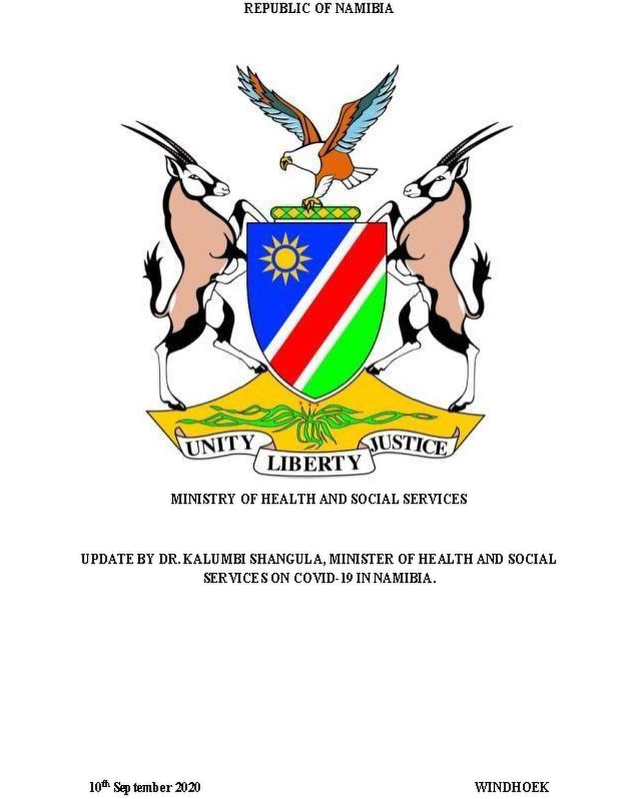 Mr. Ben Nangombe, Executive Director,… – Ministry of Health and Social ...
